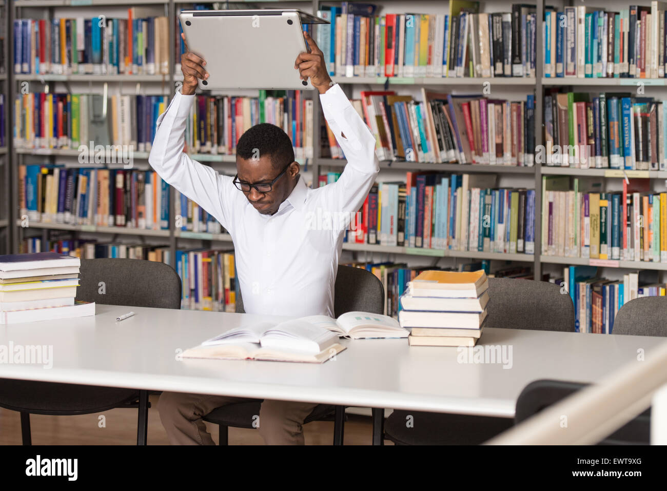 Throwing book classroom hi-res stock photography and images - Alamy
