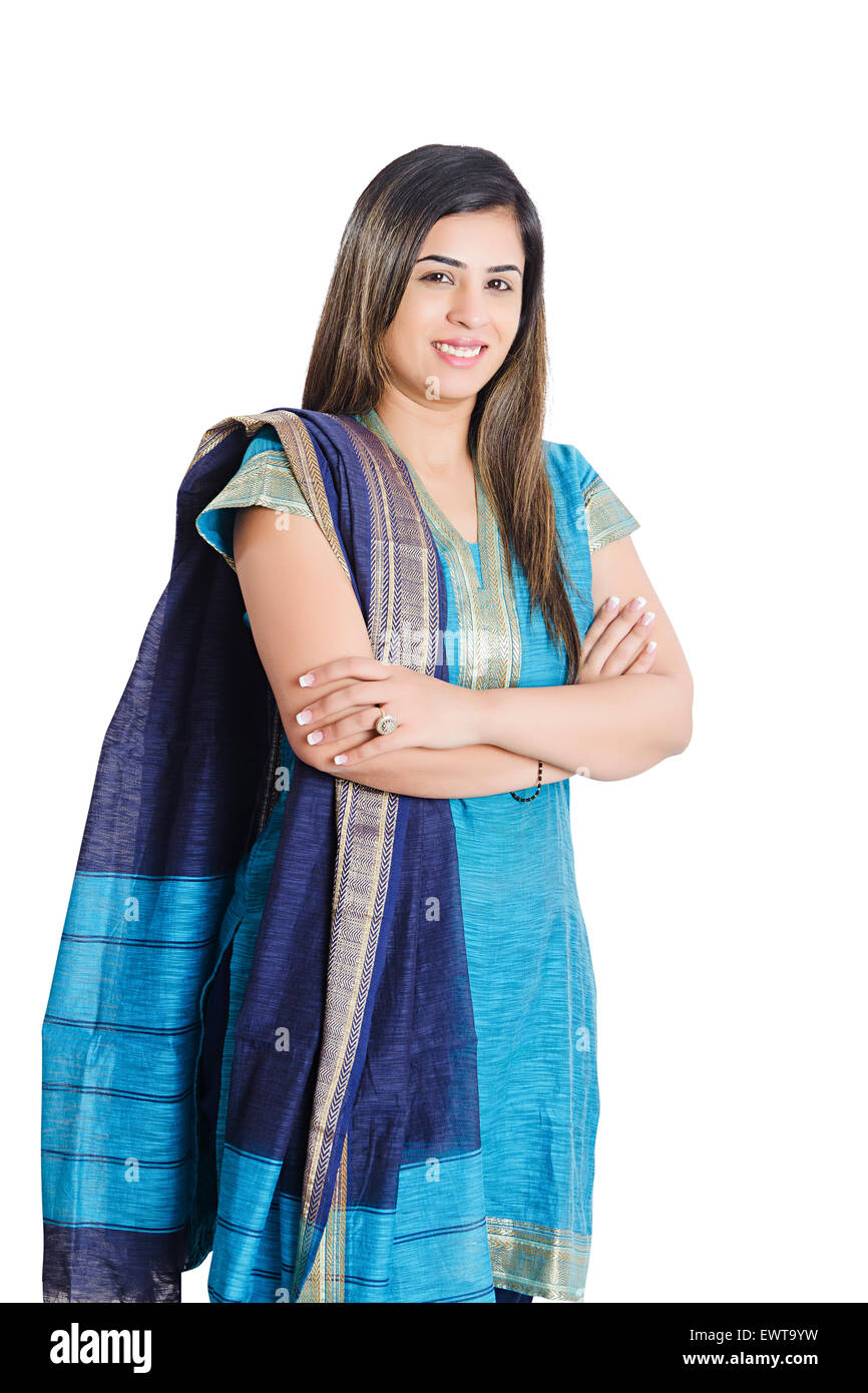 Indian employee lady standing pose hi-res stock photography and images ...