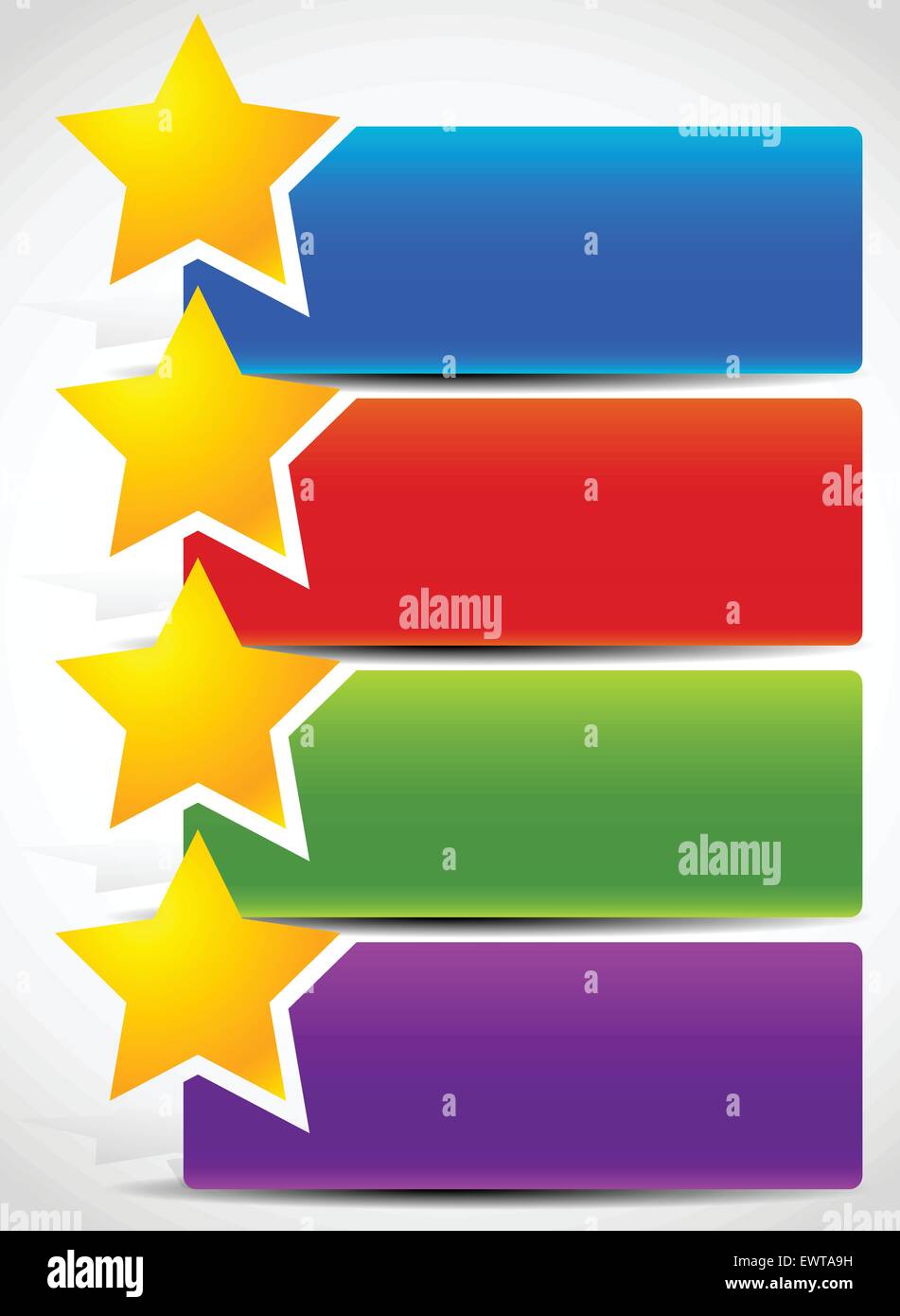 Banner backgrounds with star shapes. Vector illustration Stock Vector ...