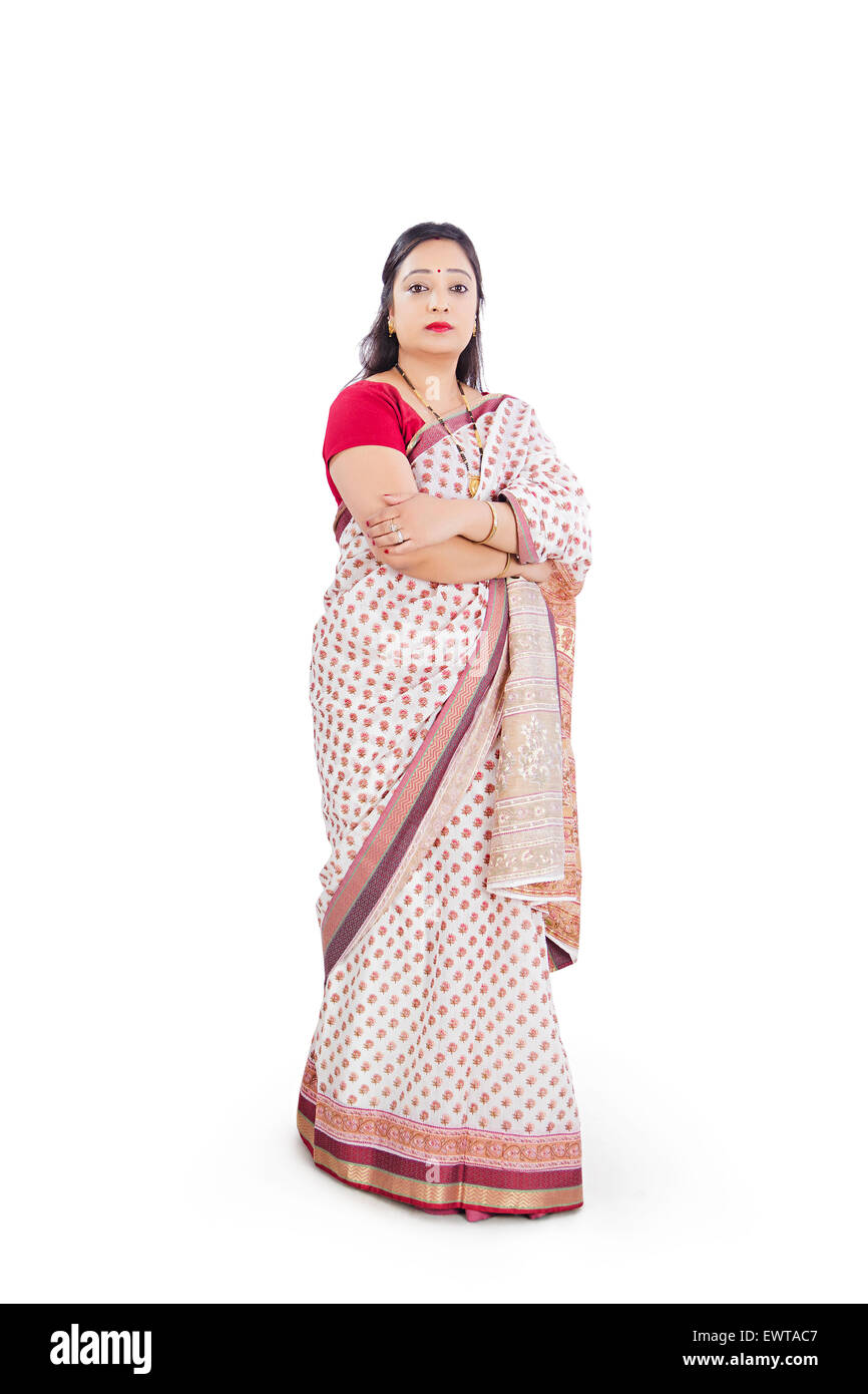1 indian Woman Standing pose Stock Photo - Alamy