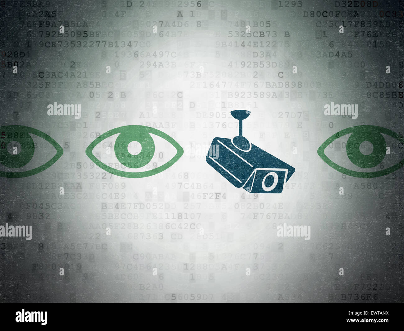 Safety concept: cctv camera icon on Digital Paper background Stock ...