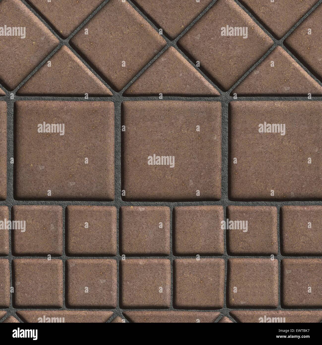 Brown Paving Slabs of the Figures Different Geometrical Shape. Seamless ...