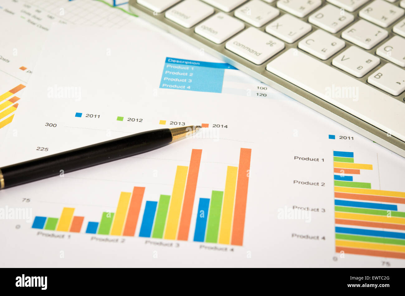 Showing business and financial report. Accounting Stock Photo - Alamy