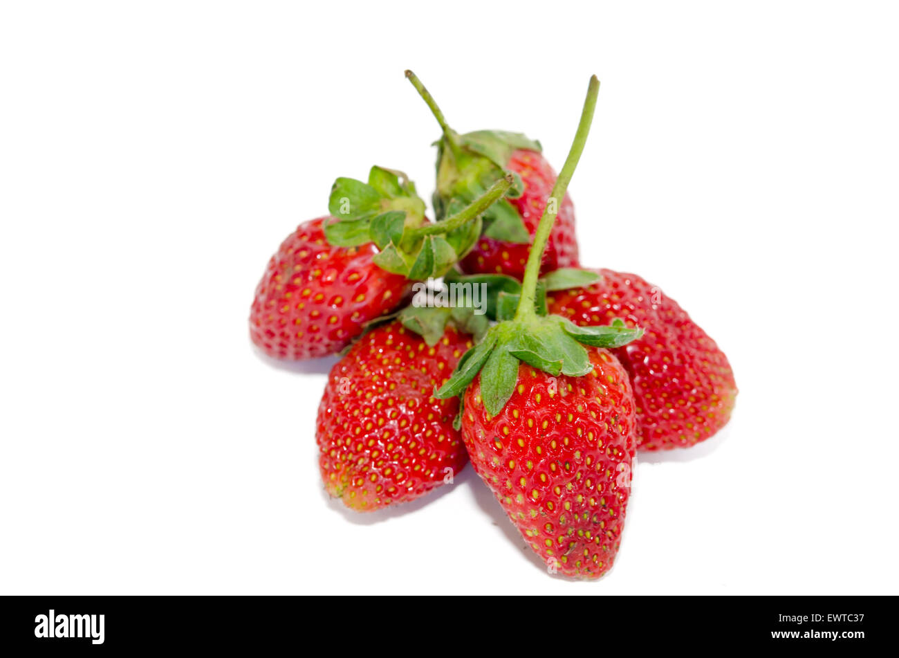 strawberry with isolated on white background Stock Photo - Alamy