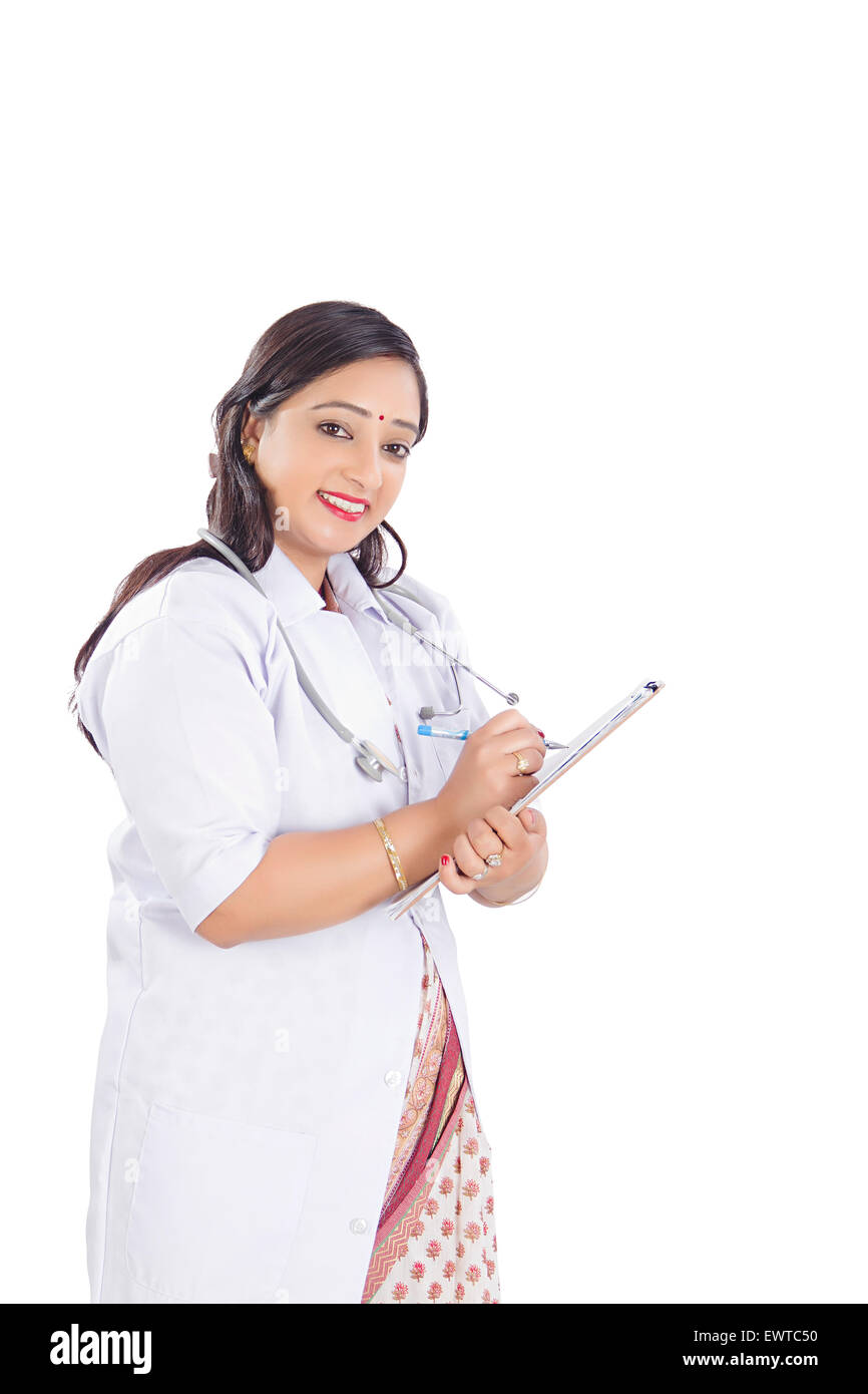 Indian doctor reading reports smiling hi-res stock photography and ...