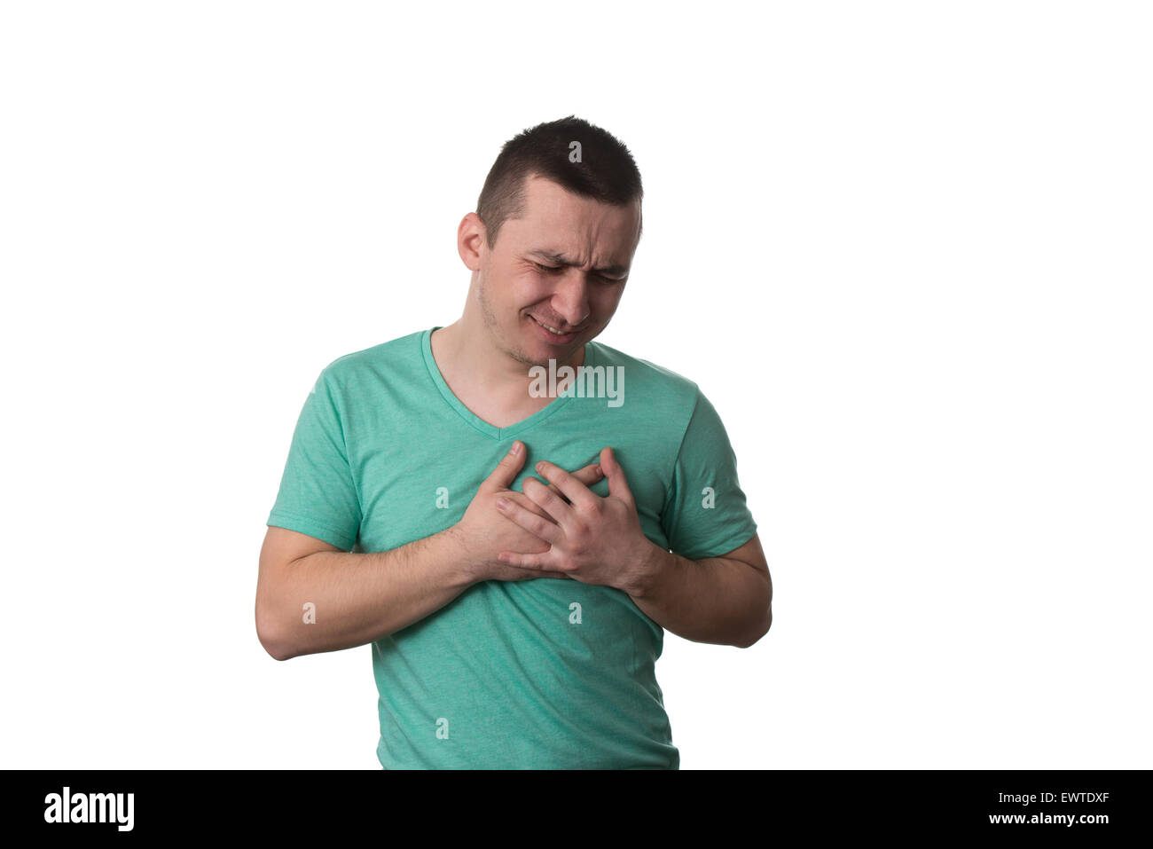 Man clutching chest hi-res stock photography and images - Alamy