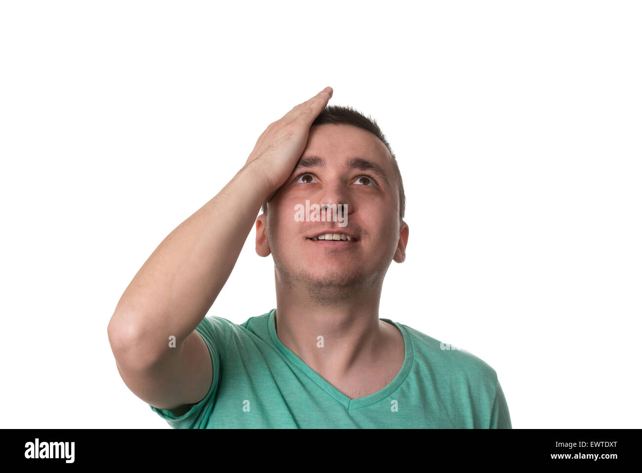 Portrait Of Man Thinking Daydreaming Trying Hard To Remember