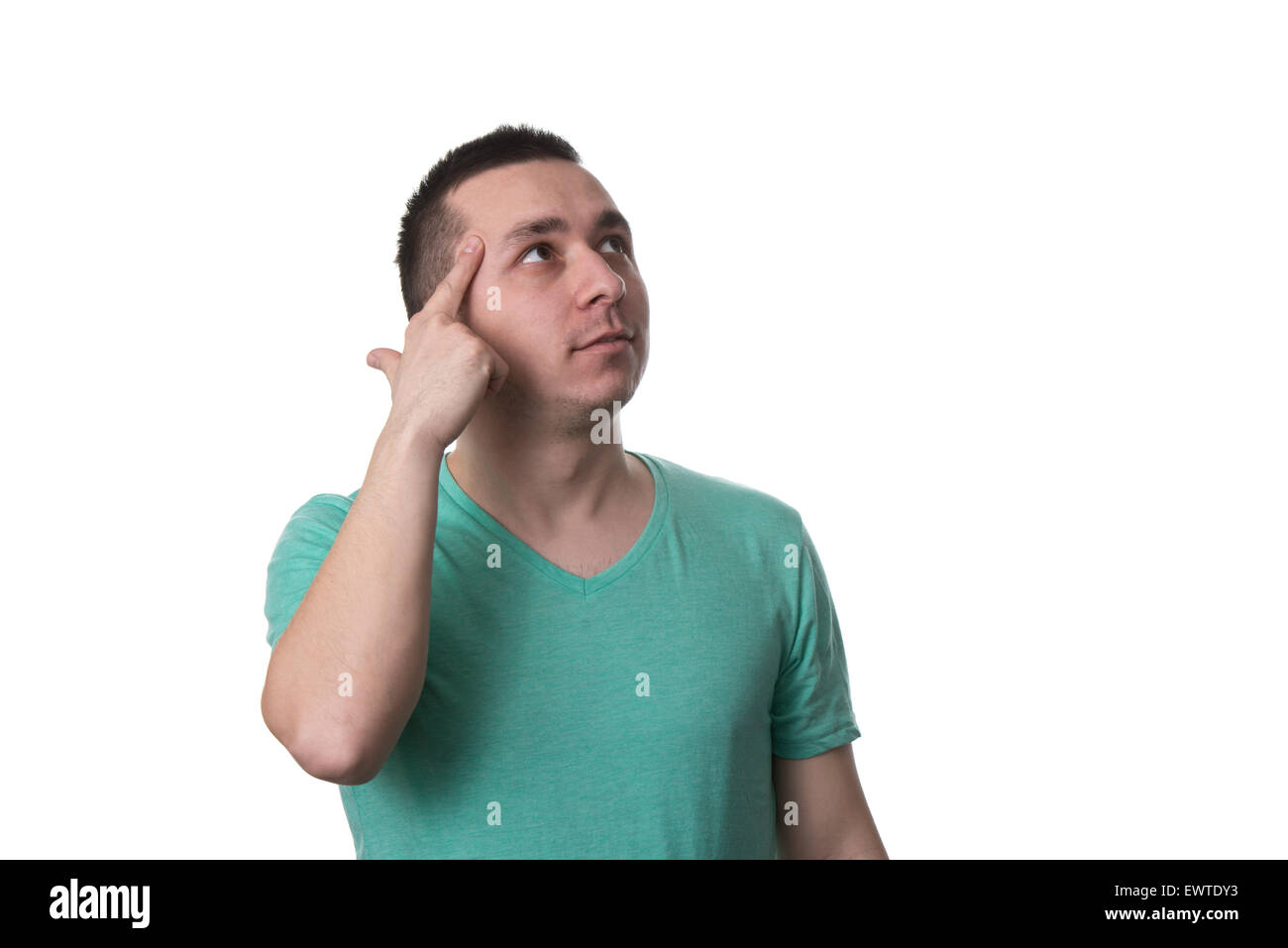 Person thinking hard hi-res stock photography and images - Alamy