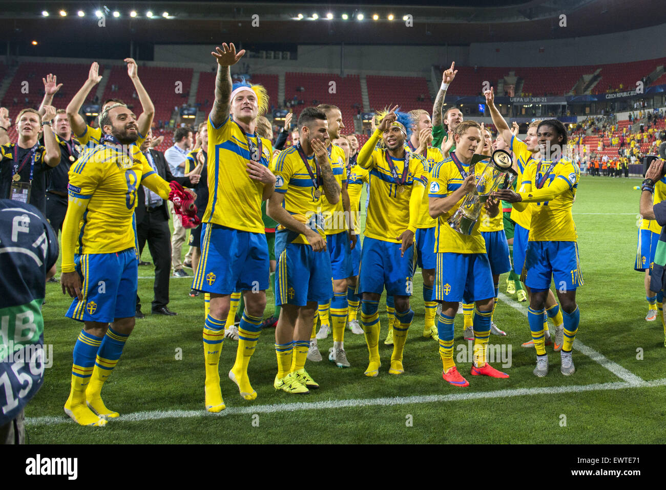 Prague, Czech Republic. 30th June, 2015. Sweden team group (SWE ...