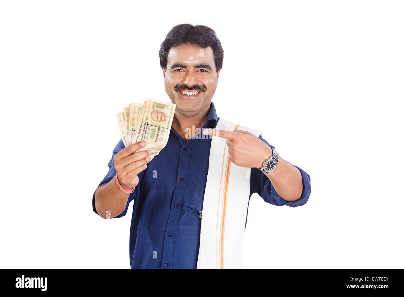 1 South Indian man Money Showing Stock Photo - Alamy
