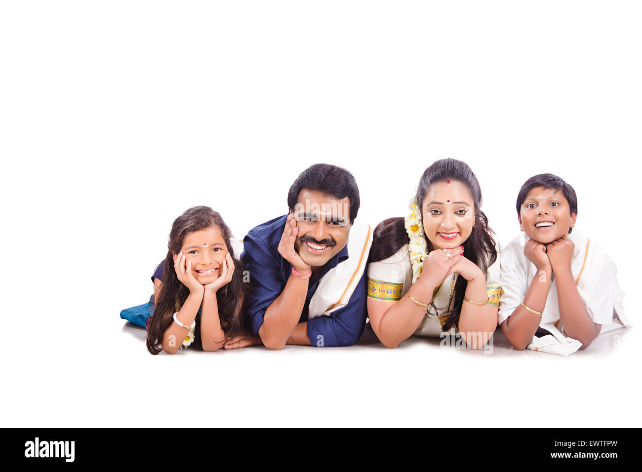 South Indian Parents and kids enjoy Stock Photo - Alamy