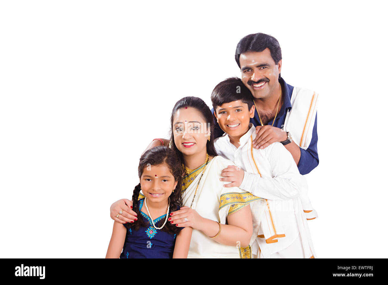 South Indian Parents and kids enjoy Stock Photo - Alamy