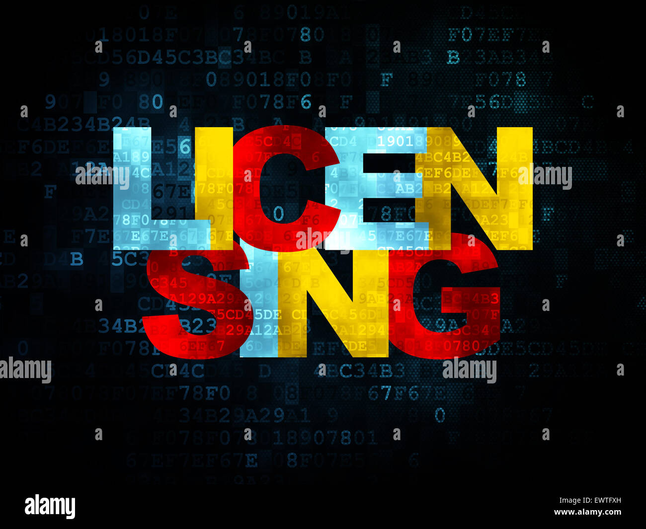 Law concept: Licensing on Digital background Stock Photo - Alamy
