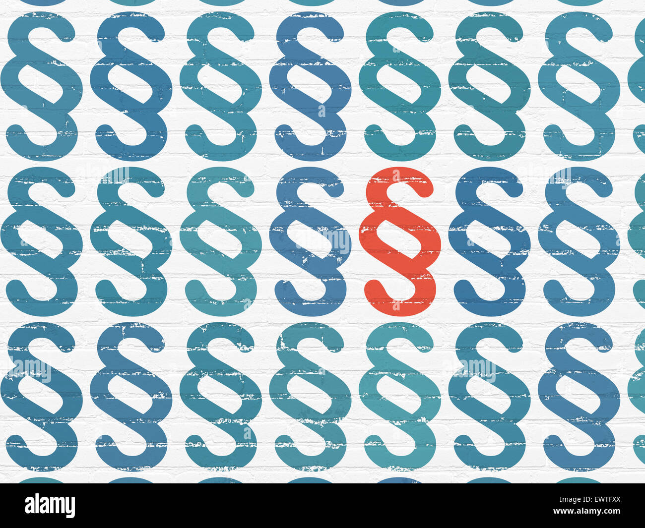 Law concept: paragraph icon on wall background Stock Photo - Alamy