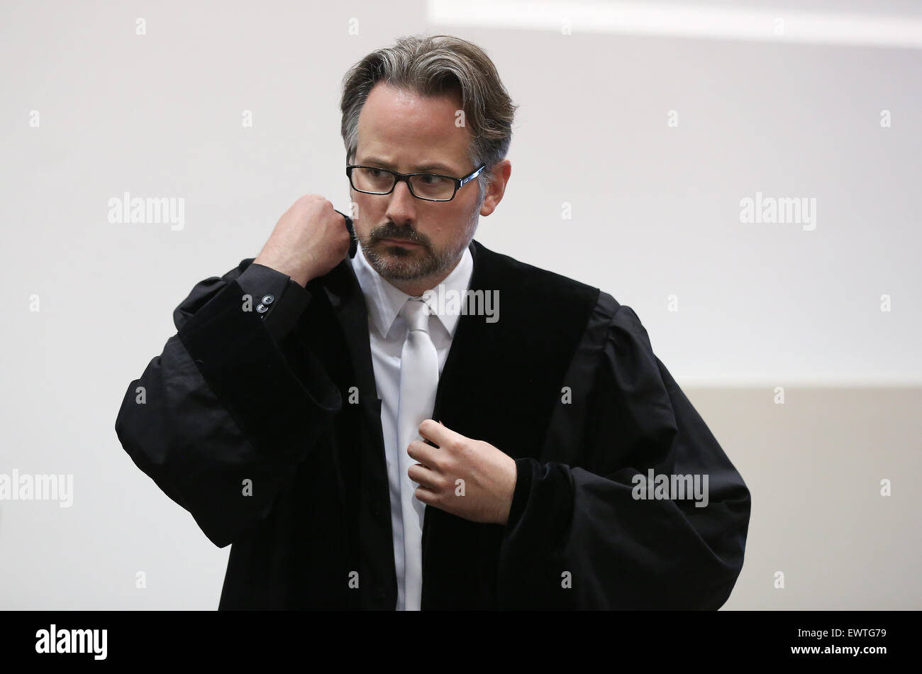 Lueneburg, Germany. 01st July, 2015. Prosecutor Marcus Preusse arrives ...