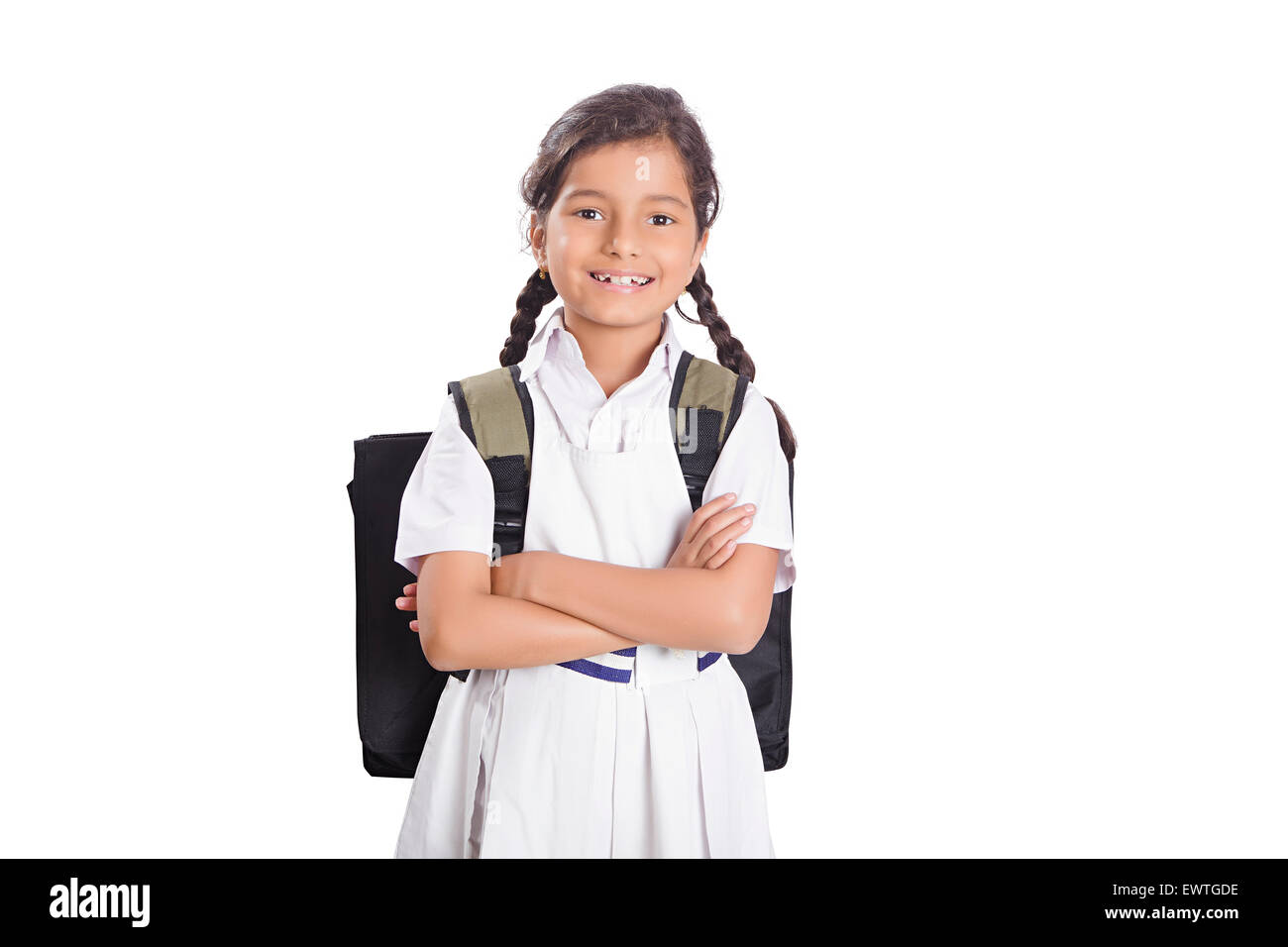 1 indian kids girl student standing pose Stock Photo - Alamy