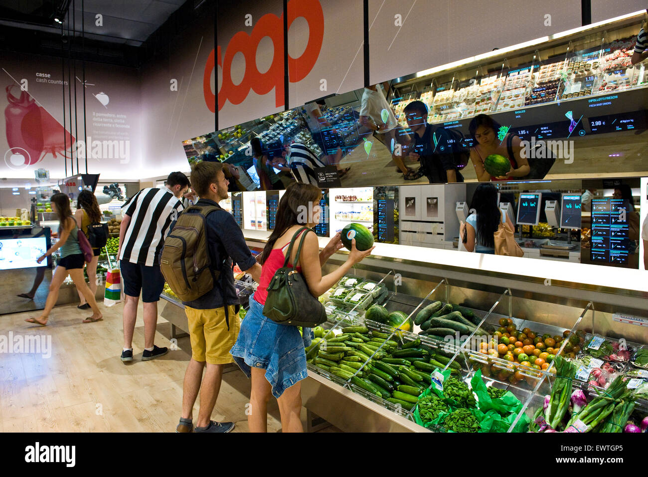 Italy, Milan, Coop shopping center Stock Photo - Alamy
