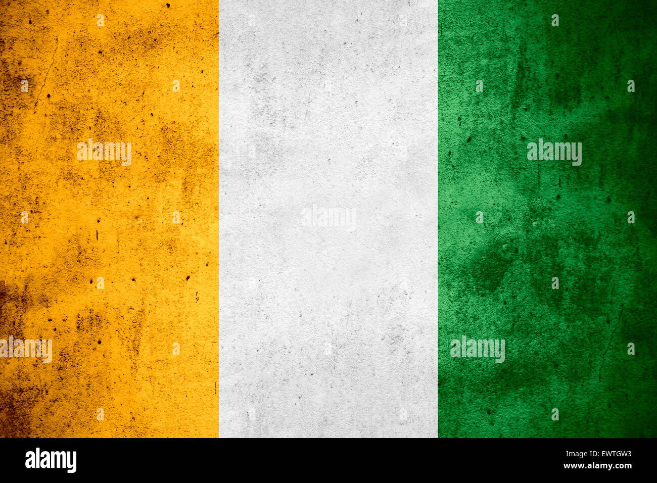 flag of Ivory Coast or banner on rough pattern texture background Stock ...