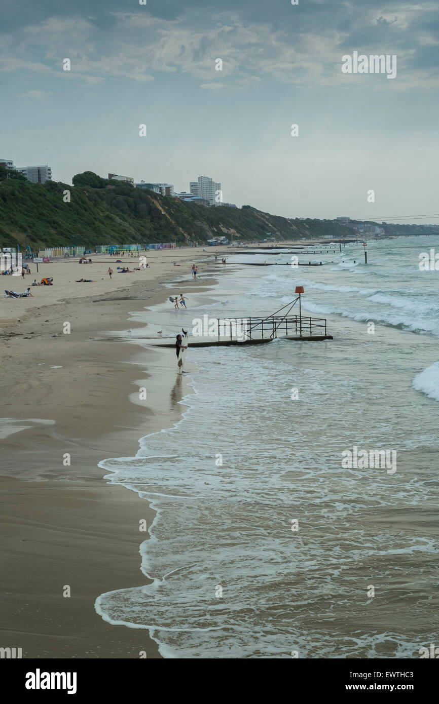 Bournemouth, Dorset, UK. 1st July, 2015. UK Weather. Cloudy start to ...