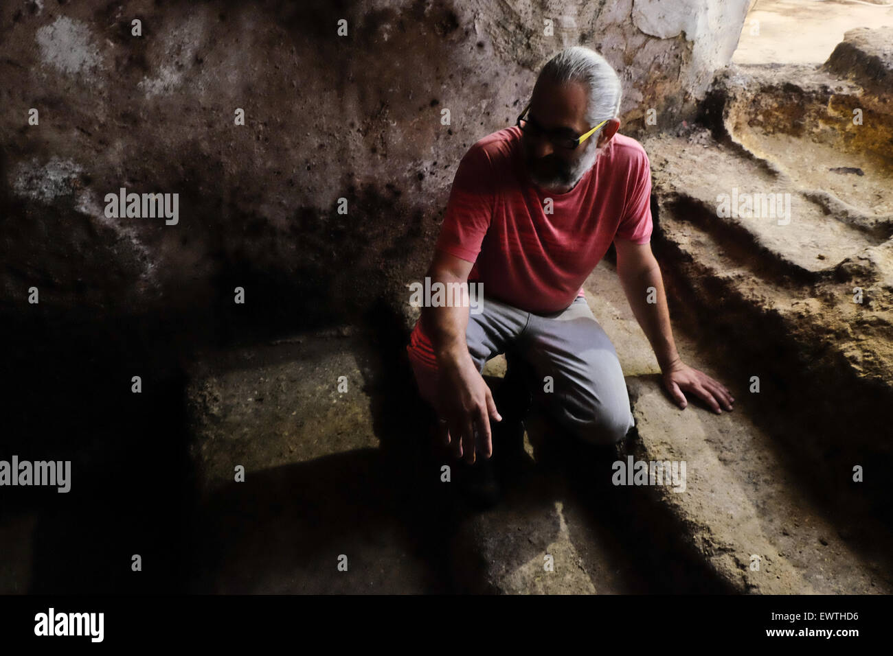 Jerusalem, Israel. 1st July, 2015. A 2,000 year old Jewish ritual bath ...