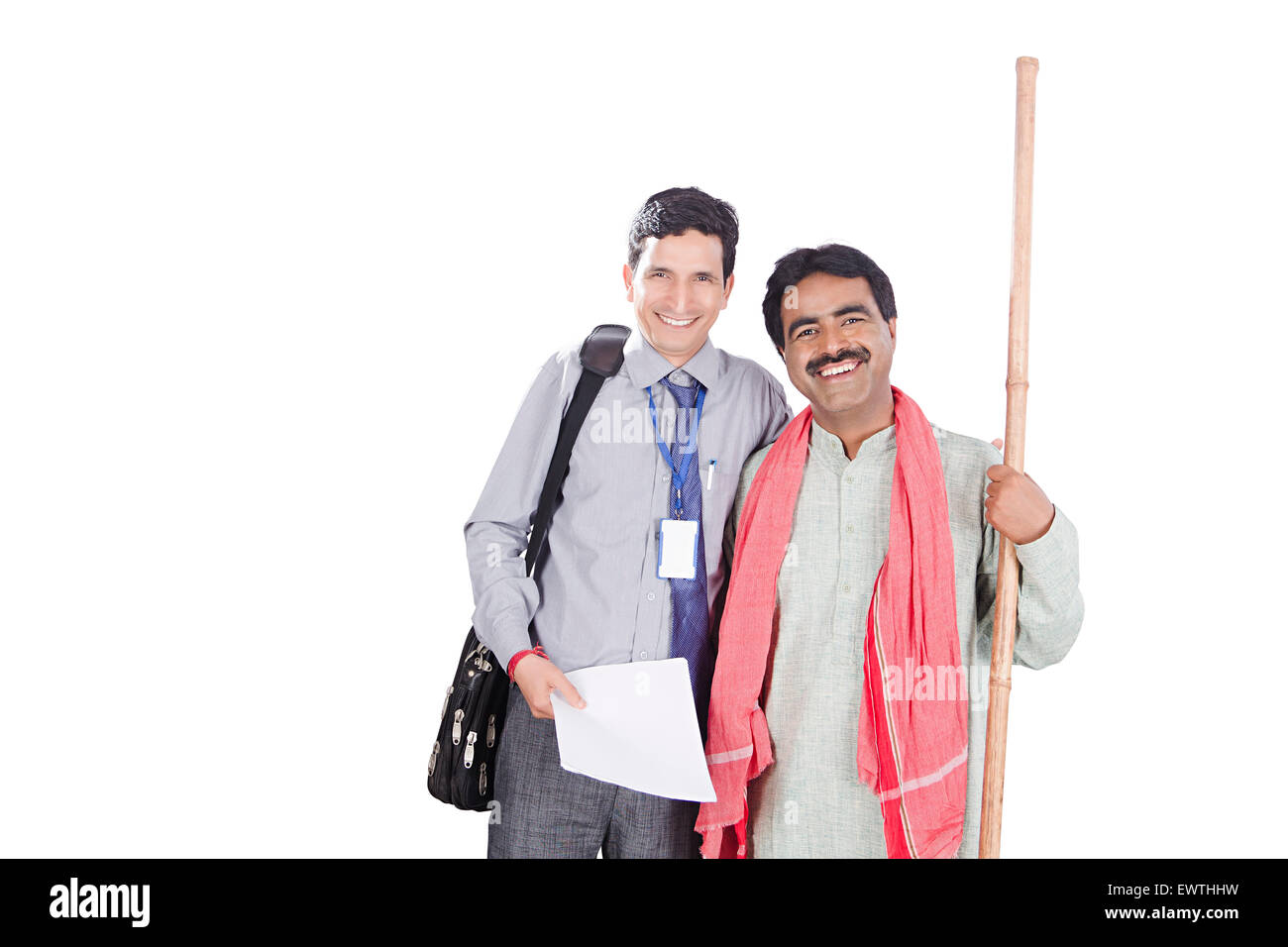 indian rural man and Salesperson Dealing Stock Photo - Alamy