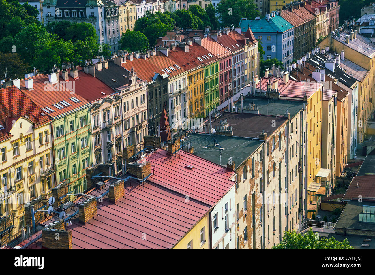 View over the rooftops of the old town in Prague Stock Photo - Alamy