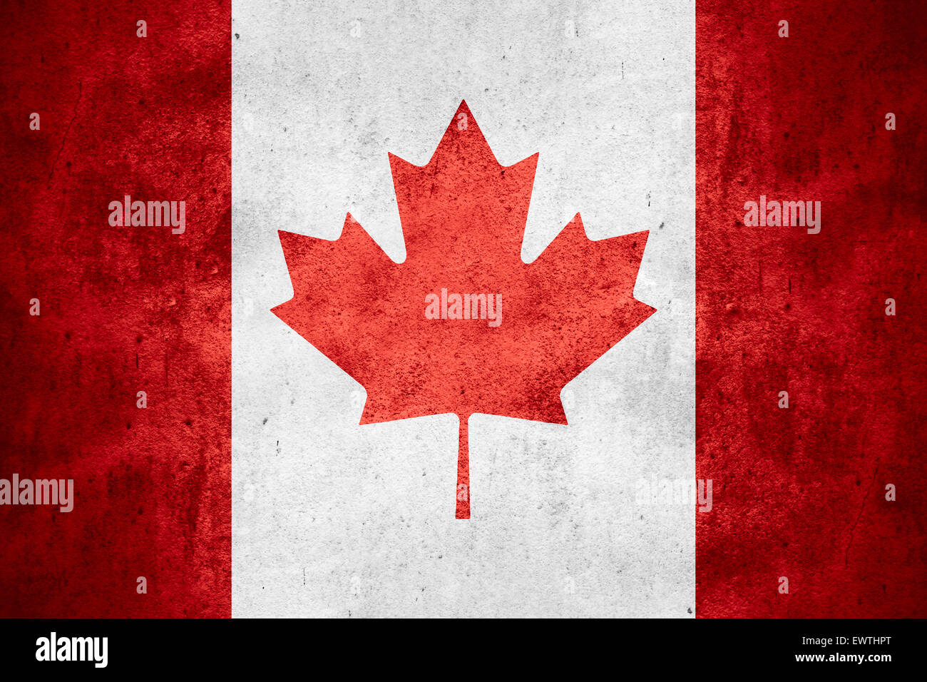 flag of Canada or Canadian on rough pattern texture background Stock ...