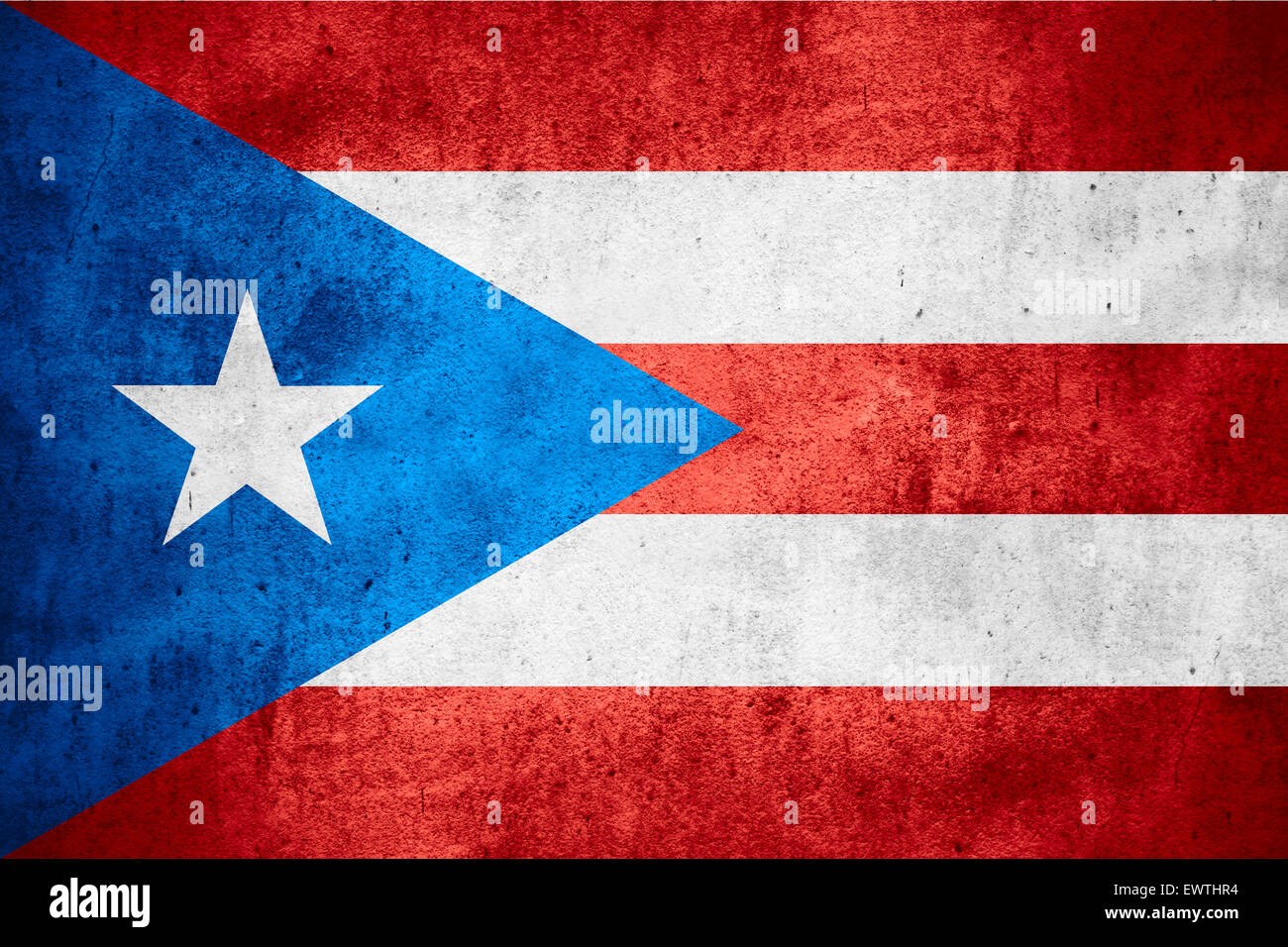 flag of Puerto Rico or Puerto Rican on rough pattern texture background ...