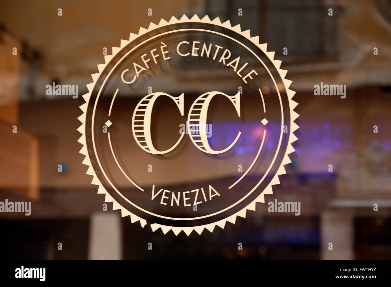 Caffe Central Cafe Sign, Venice, Italy Stock Photo - Alamy
