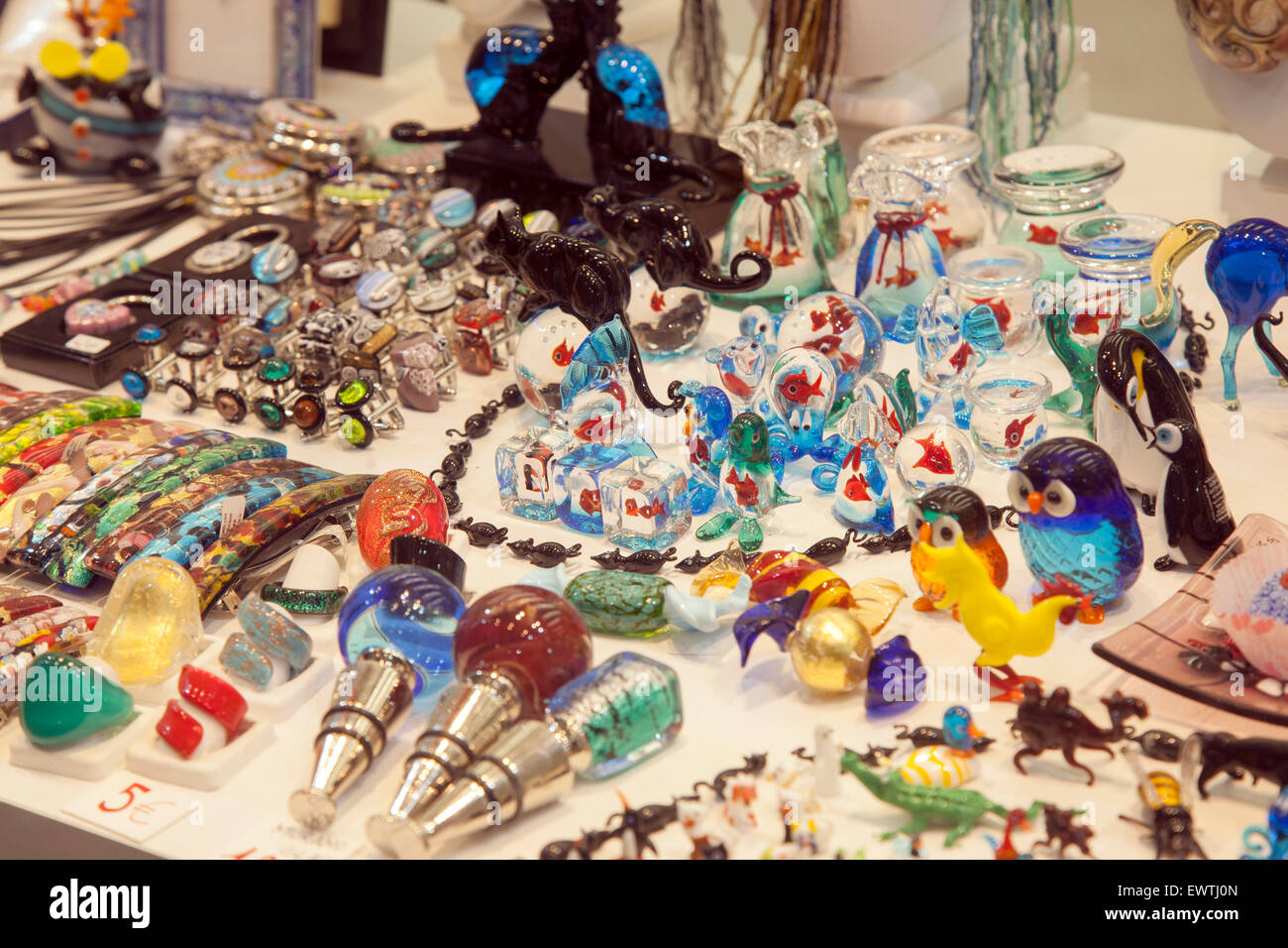 Venetian Glass Gifts Shop Window, Venice, Italy Stock Photo - Alamy