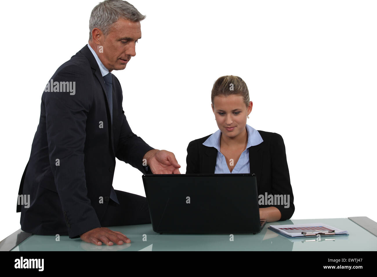 CEO and secretary Stock Photo - Alamy