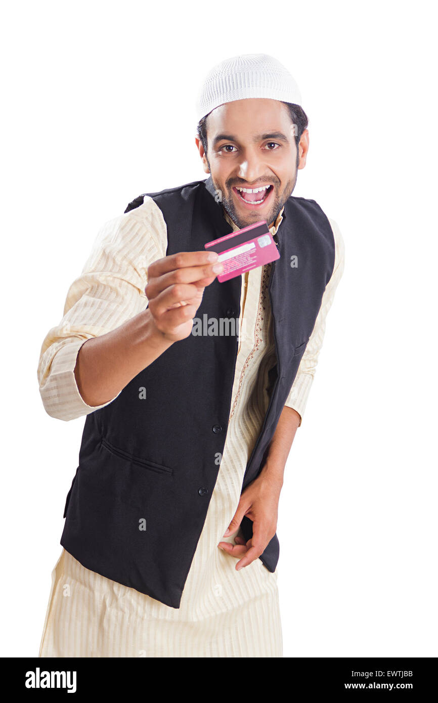 1 indian Muslim man Credit Card showing Stock Photo - Alamy