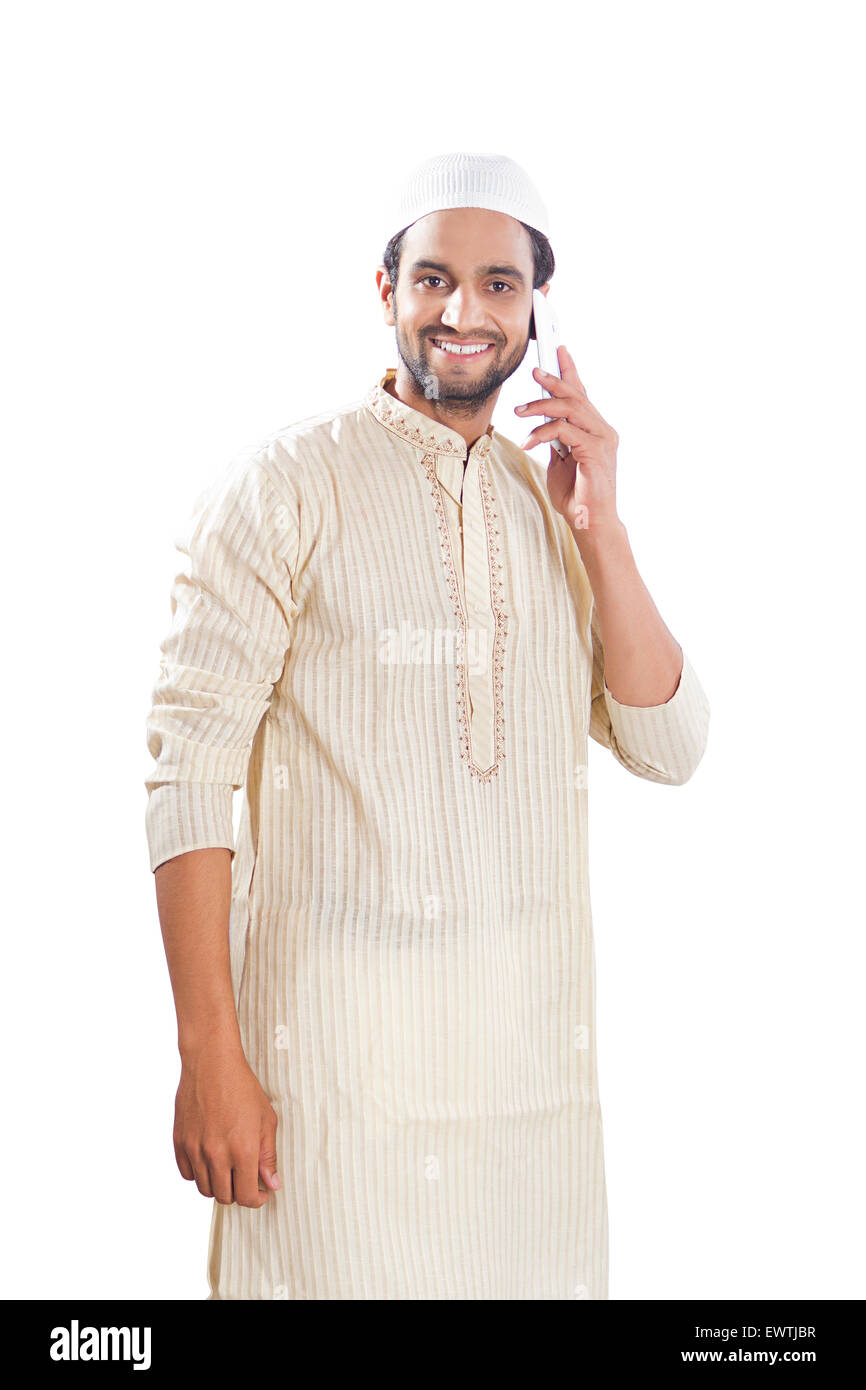 Indian muslim man greeting hi-res stock photography and images - Alamy