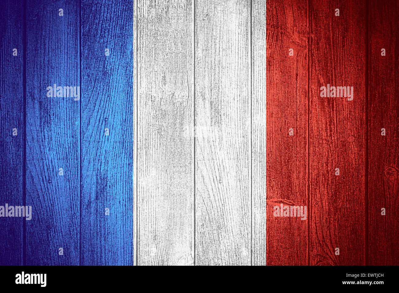 France flag or French banner on wooden boards background Stock Photo ...