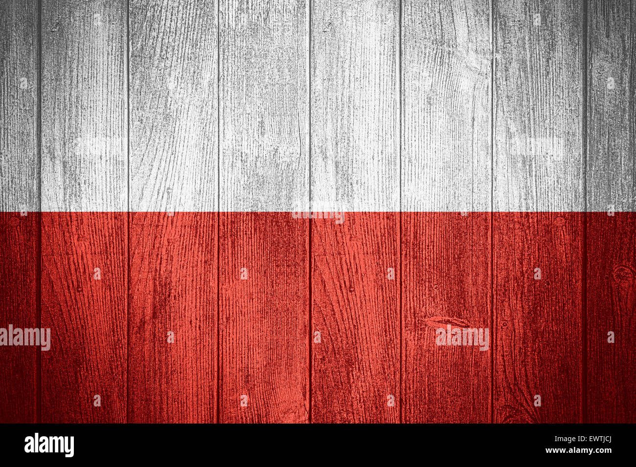 Poland flag or Polish banner on wooden boards background Stock Photo ...