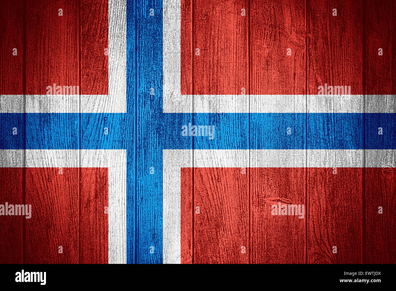Norway flag or Norwegian banner on wooden boards background Stock Photo ...
