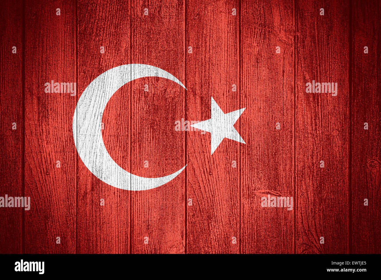 Turkey flag or Turkish banner on wooden boards background Stock Photo ...