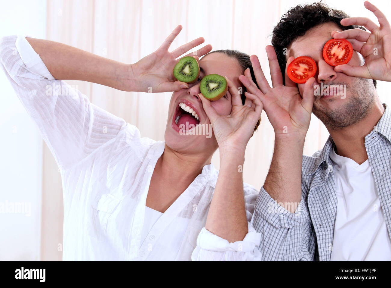 Couple messing around Stock Photo - Alamy