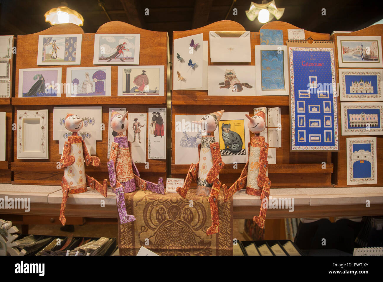 Art, Puppets and Designs for Sale in Venetian Shop, Venice, Italy Stock ...