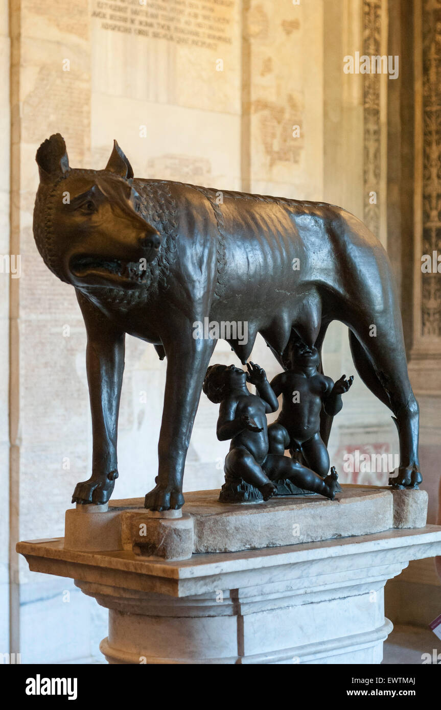 She Wolf and Romulus and Remus Capitoline Museum Musei Capitolini Rome ...