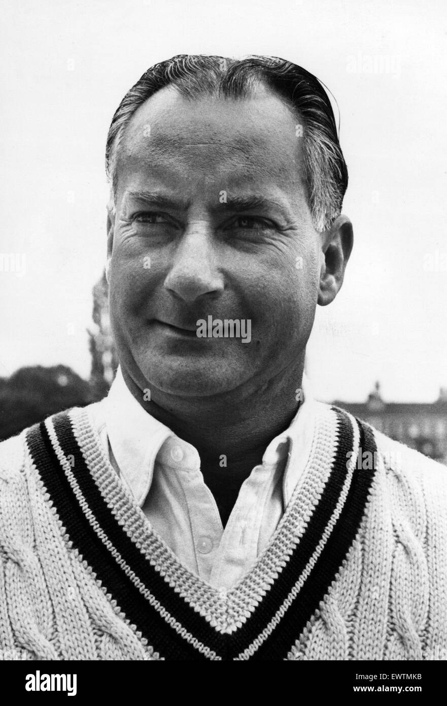 A portrait of English cricketer Don Kenyon. 30th June 1967 Stock Photo ...