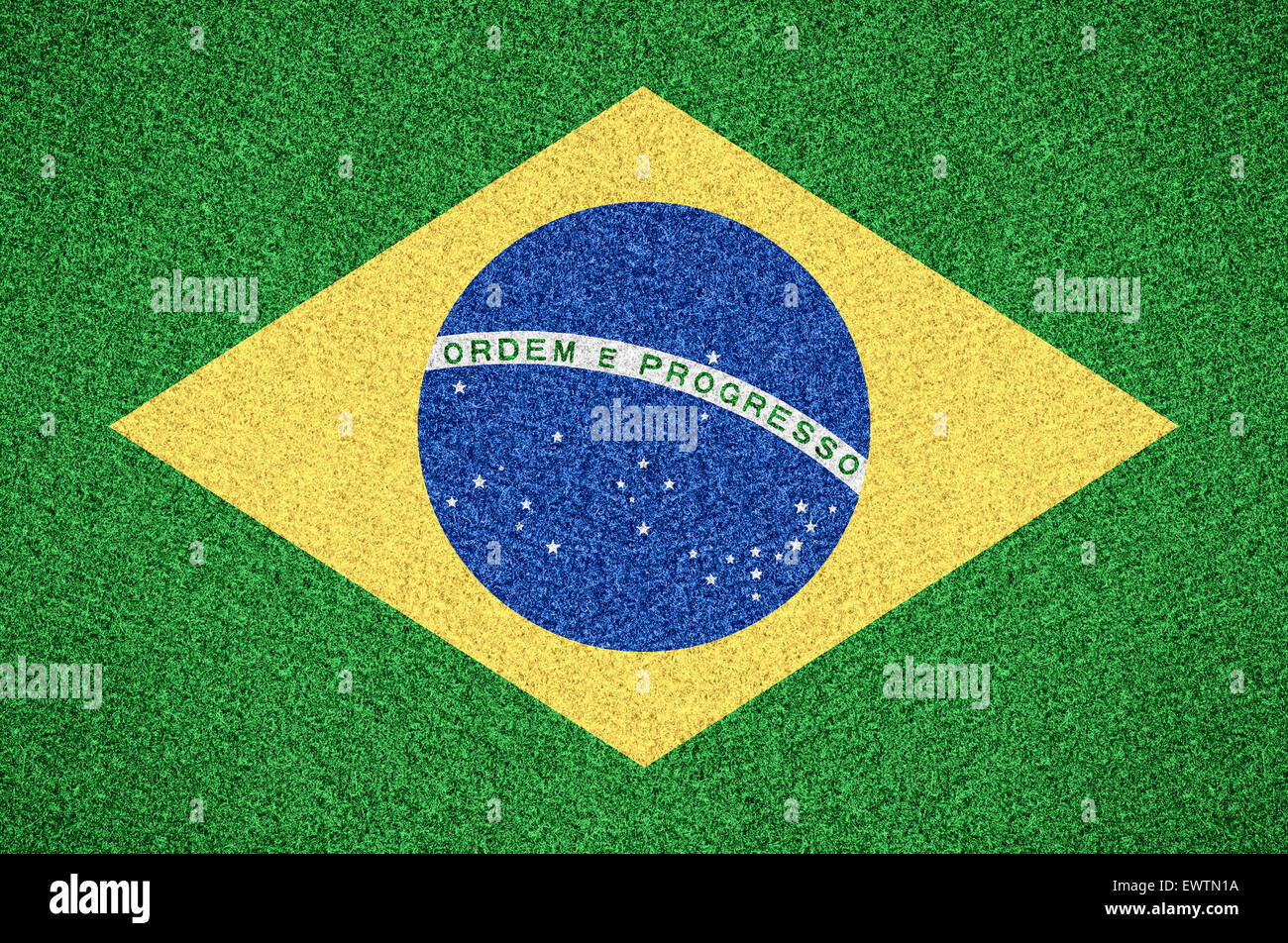 flag of Brazil or Brazilian symbol on abstract background Stock Photo ...