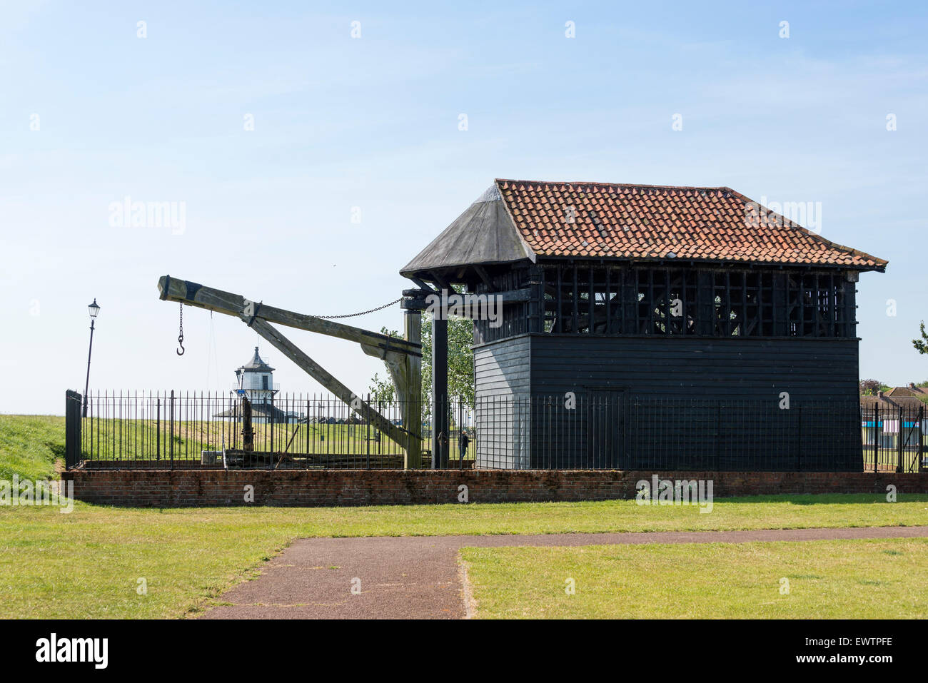 17th century Treadwheel Crane, Harwich Green, Harwich, Essex, England ...