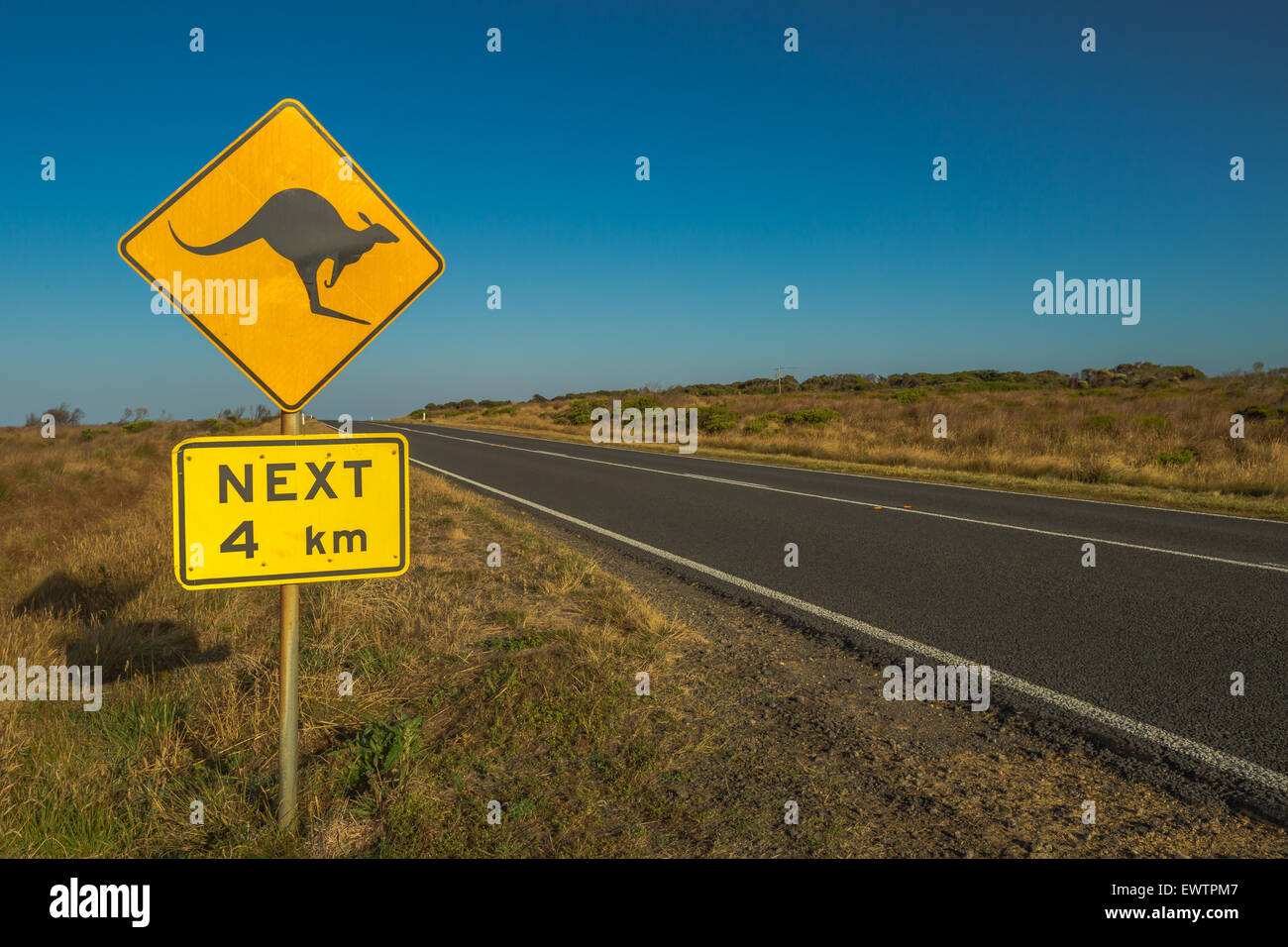 Kangaroos Crossing Sign High Resolution Stock Photography and Images ...