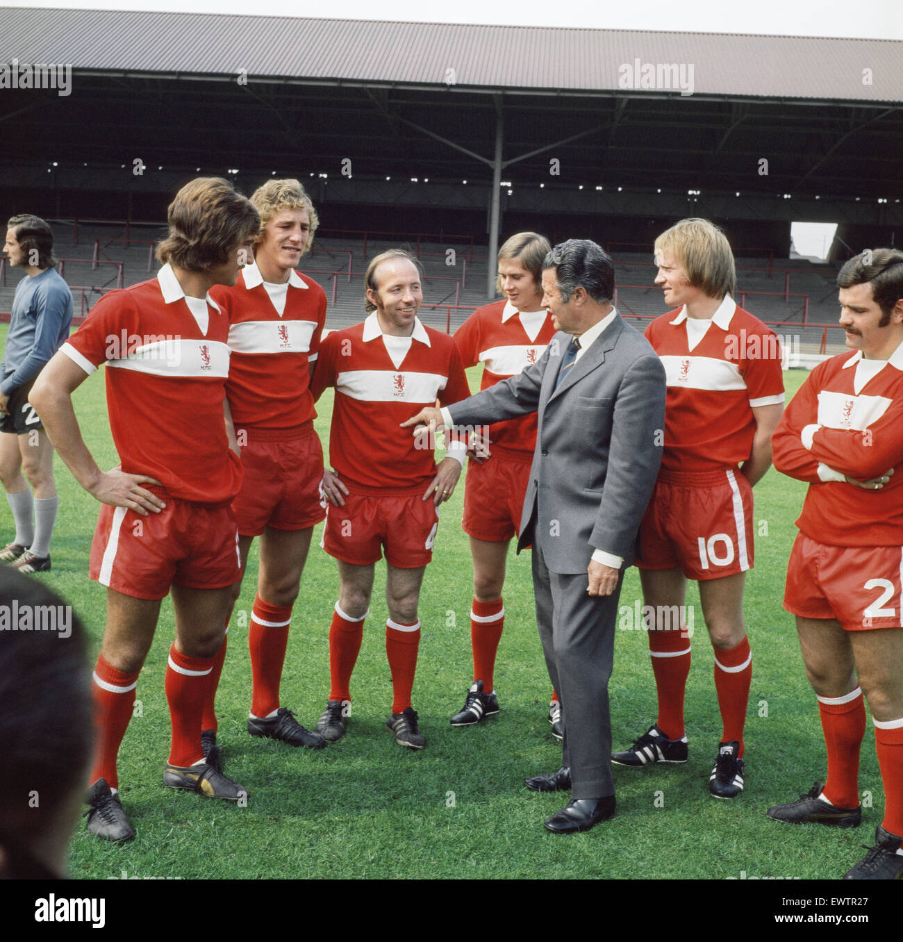 Harold Shepherdson (England and Middlesbrough trainer) talks with the ...