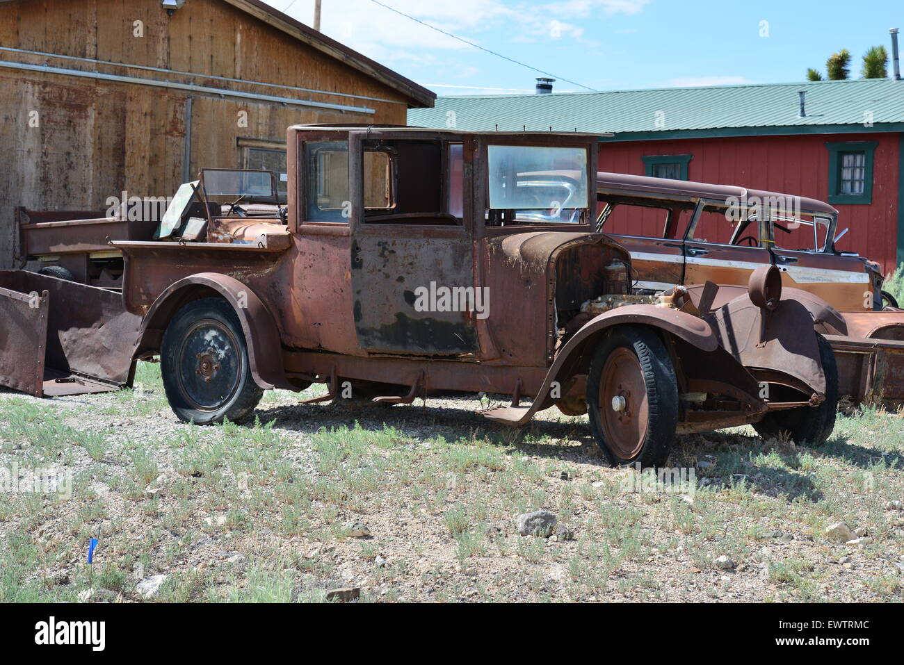 Cars corroding in the sun at Goldfield, Nevada Stock Photo - Alamy