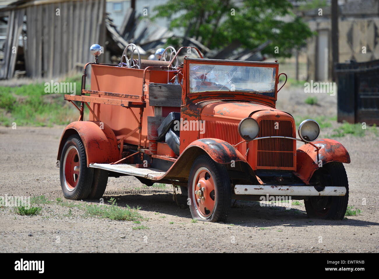 Vintage fire engine Stock Photo - Alamy
