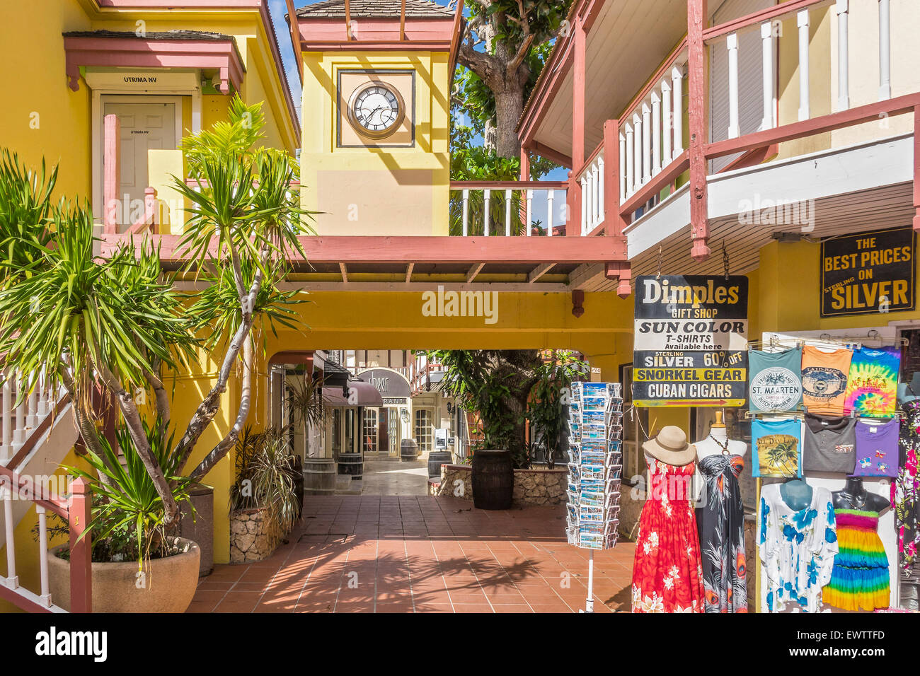 Shopping Mal Philipsburg Saint Martin West Indies Stock Photo - Alamy