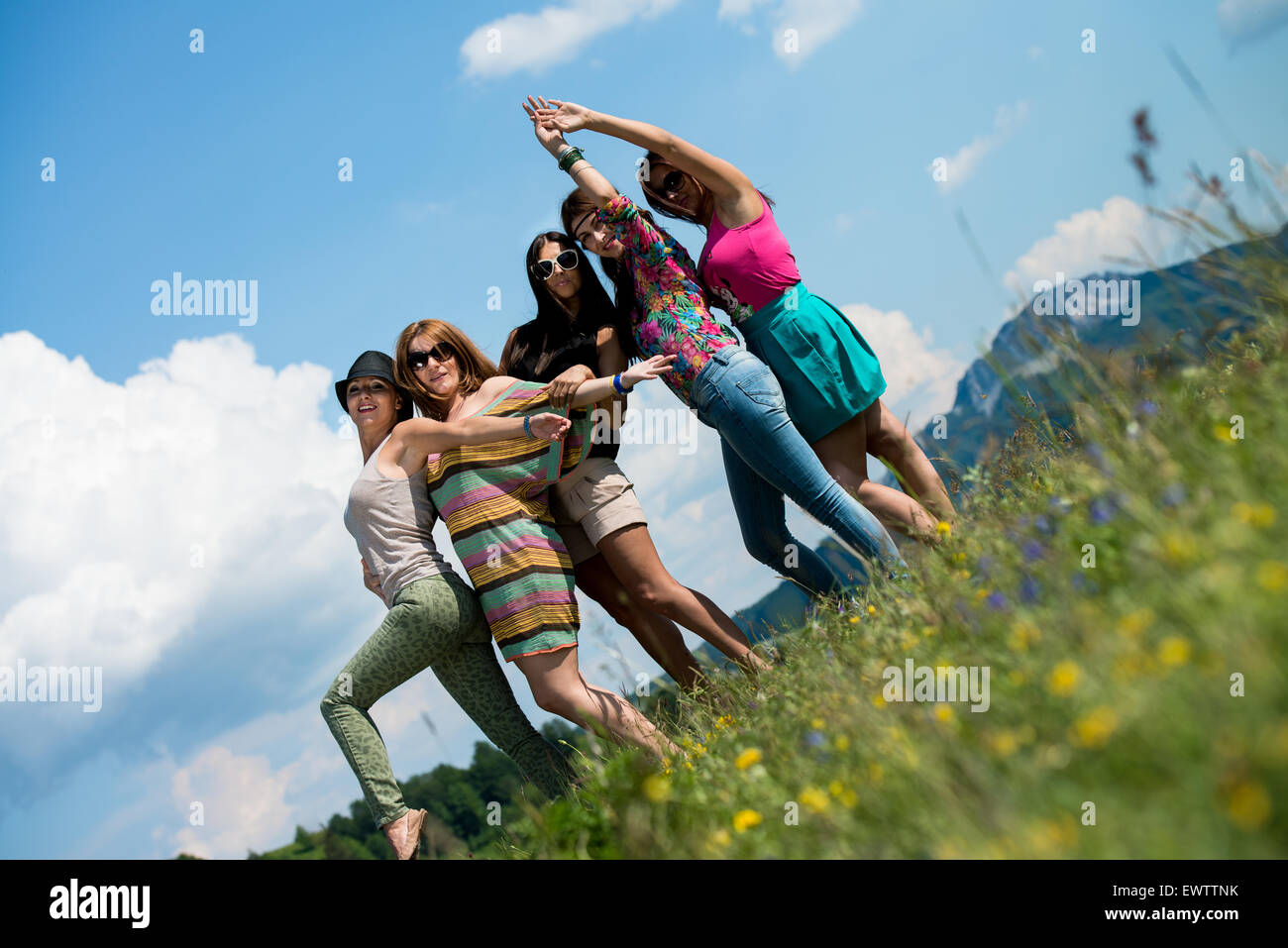 group of girls having fun Stock Photo - Alamy