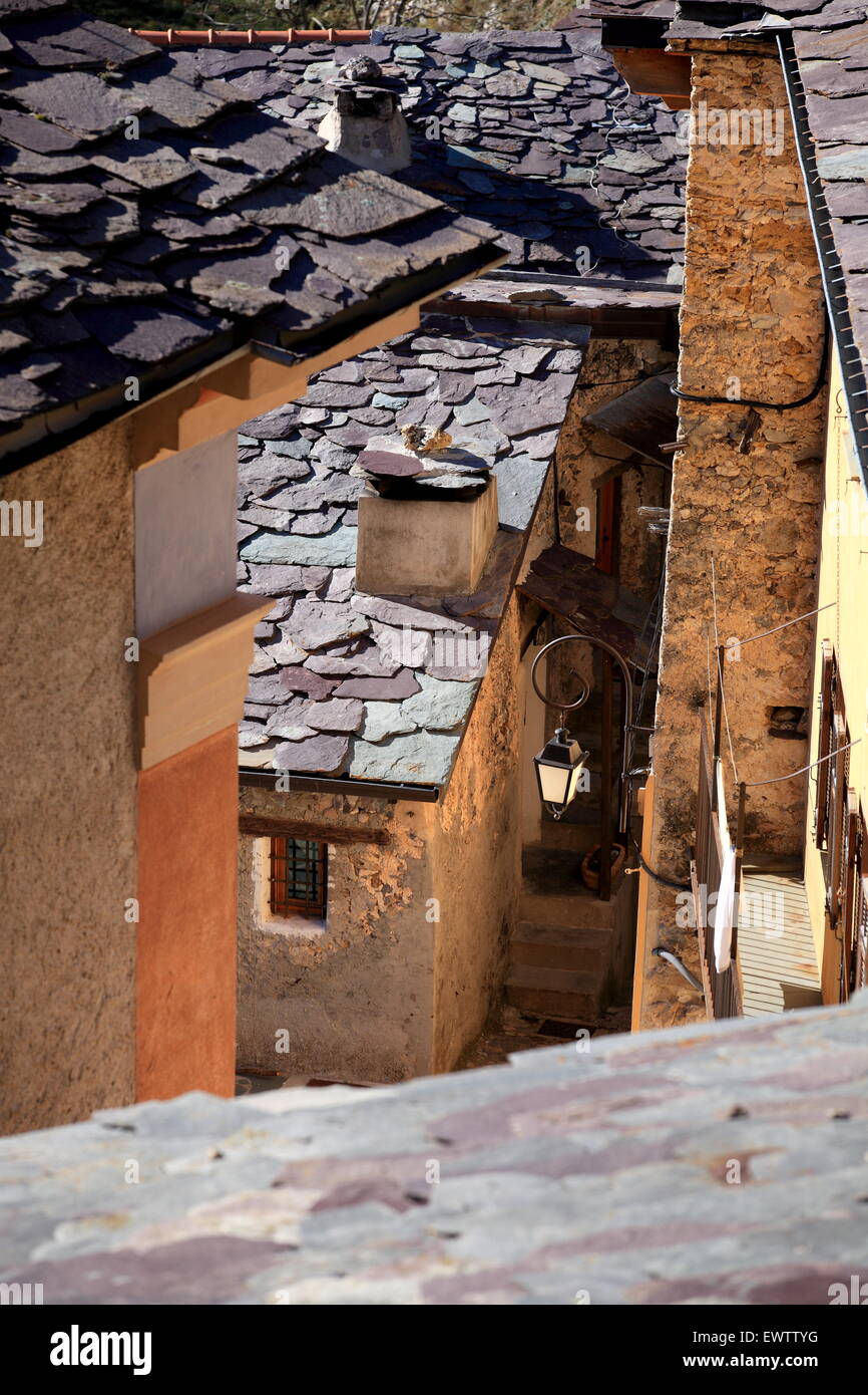 Picturesque perched village in the Roya valley, Alpes-Maritimes Stock ...